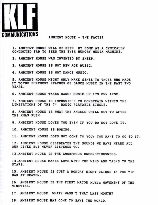 Ambient House – The Facts – The Chill Out Tent